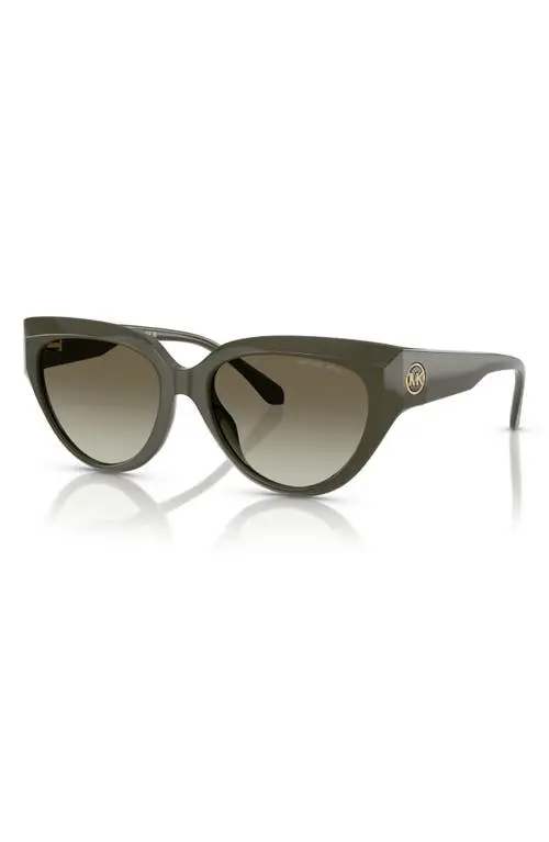 Michael Kors 55mm Cat Eye Sunglasses - Olive/green