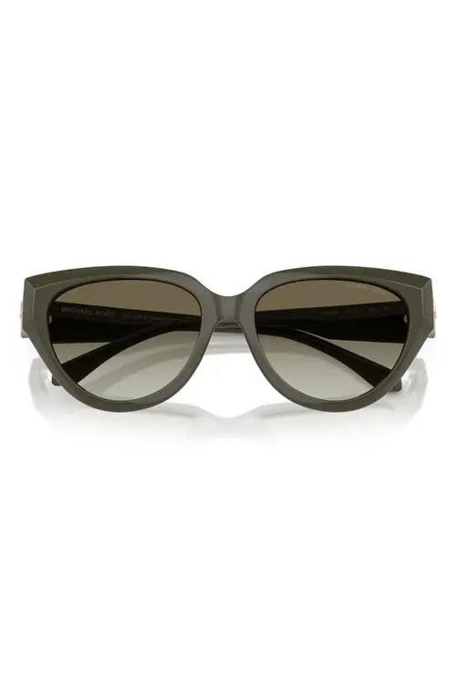 Michael Kors 55mm Cat Eye Sunglasses - Olive/green