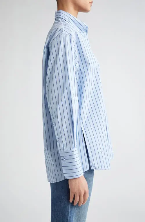 Akris Stripe Cotton Button-down Shirt