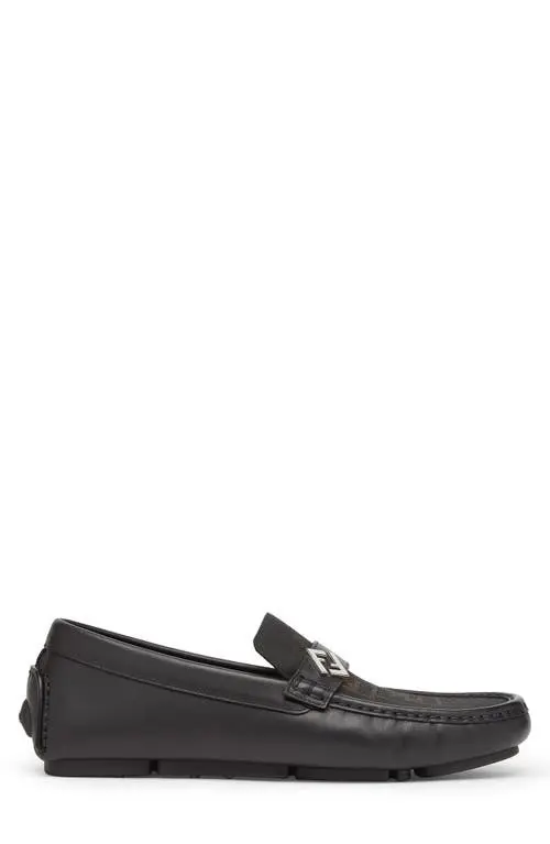 Fendi Ff Square Driving Loafer - Tobacco/ Nero