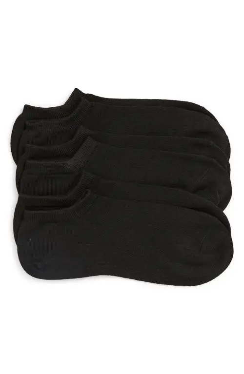 Nordstrom 3-pack Rib No-show Socks - Black