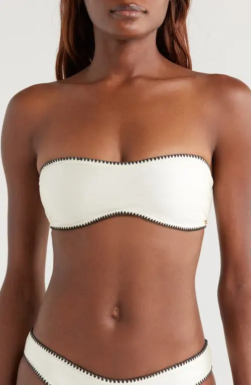 BOAMAR Daphne Strapless Bikini Top - Shimmer Ivory