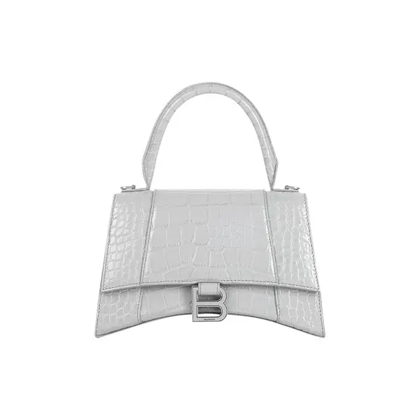Balenciaga Small Hourglass Top Handle Bag - Grey