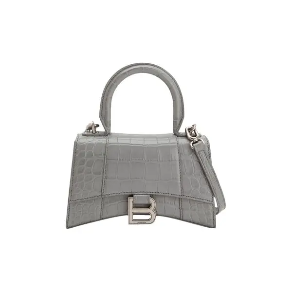 Balenciaga Hourglass Top Handle Xs - Grey