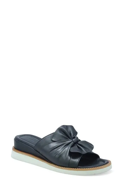 Miz Mooz Evy Platform Wedge Slide Sandal - Black