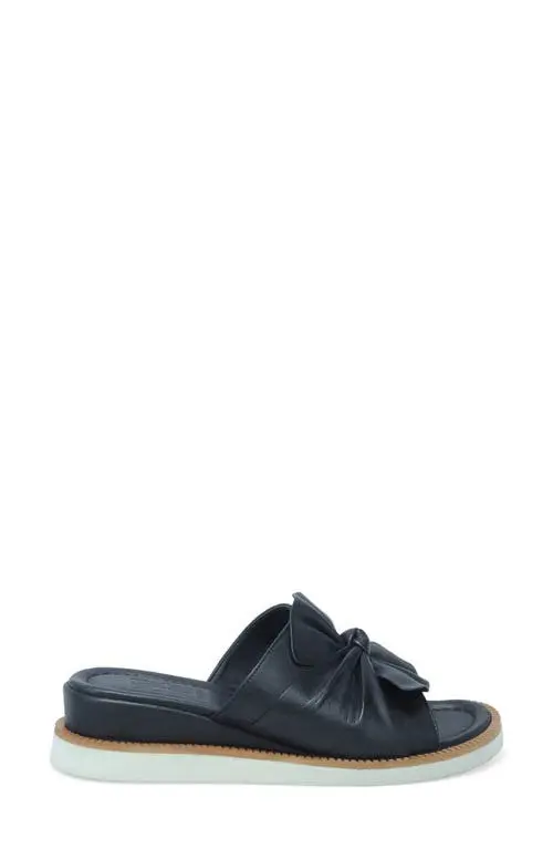 Miz Mooz Evy Platform Wedge Slide Sandal - Black