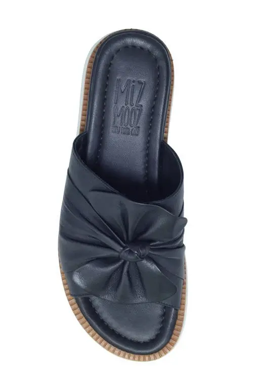 Miz Mooz Evy Platform Wedge Slide Sandal - Black