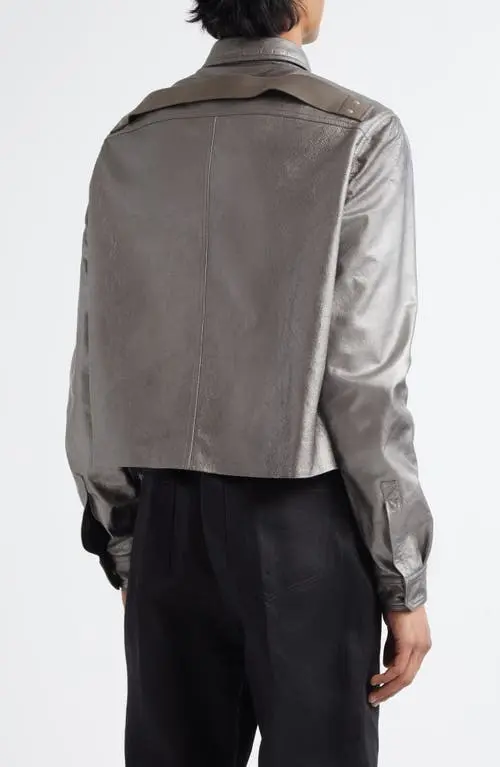 Rick Owens Tour Alice Metallic Leather Jacket