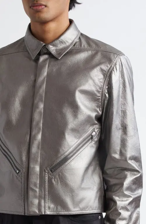 Rick Owens Tour Alice Metallic Leather Jacket