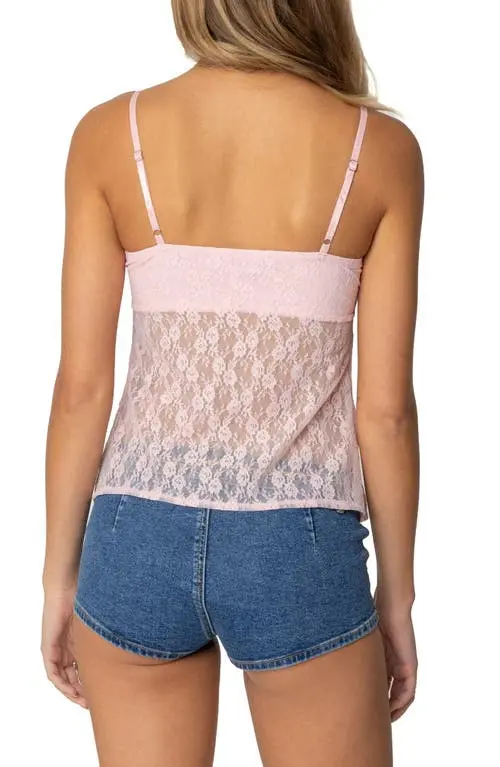 EDIKTED Priyua Sheer Lace Camisole