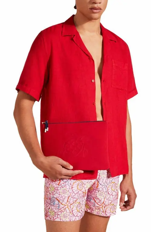 Vilebrequin Turtle Neoprene Zipped Beach Pouch - Coquelicot