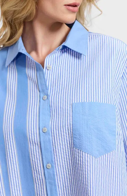 Foxcroft Mix Stripe Button-up Shirt