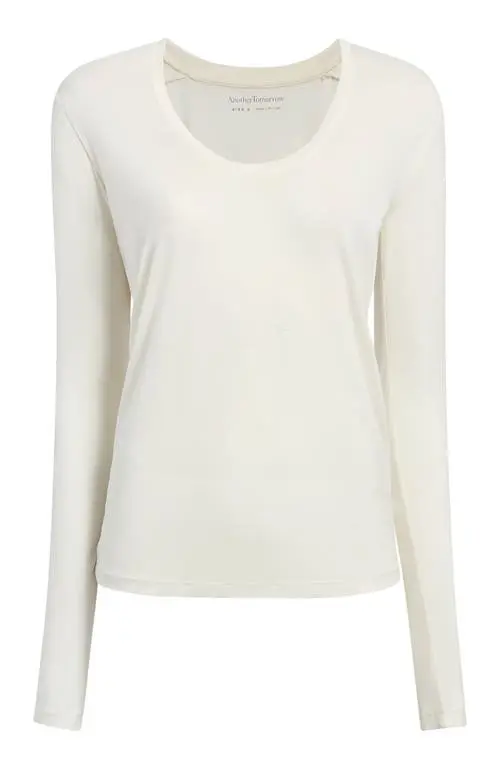 Another Tomorrow Long Ballet Scoop Neck Tee
