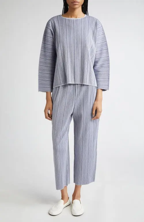 Issey Miyake A-poc Pleated Top - Blue