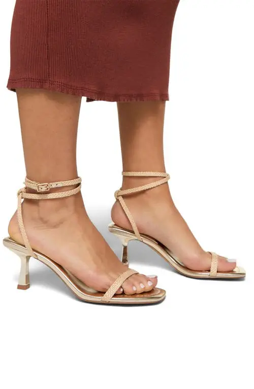 Aldo Strappy Ankle Sandals - Gold