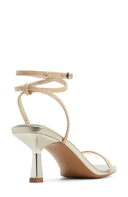 Aldo Strappy Ankle Sandals - Gold