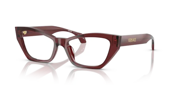 Versace Ve3373u Eyeglasses - Transparent Bordeaux