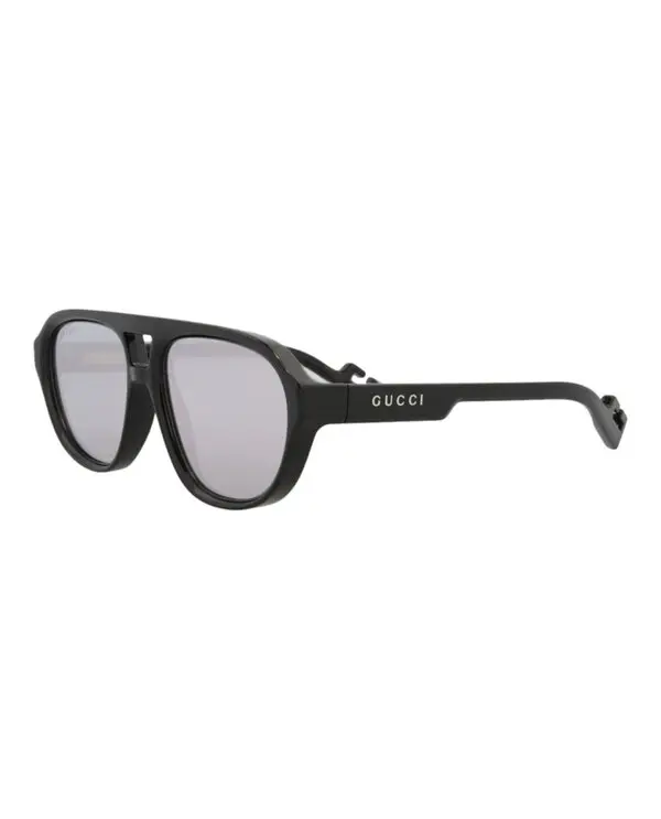 Gucci Aviator Sunglasses - Black/silver (gg1239s