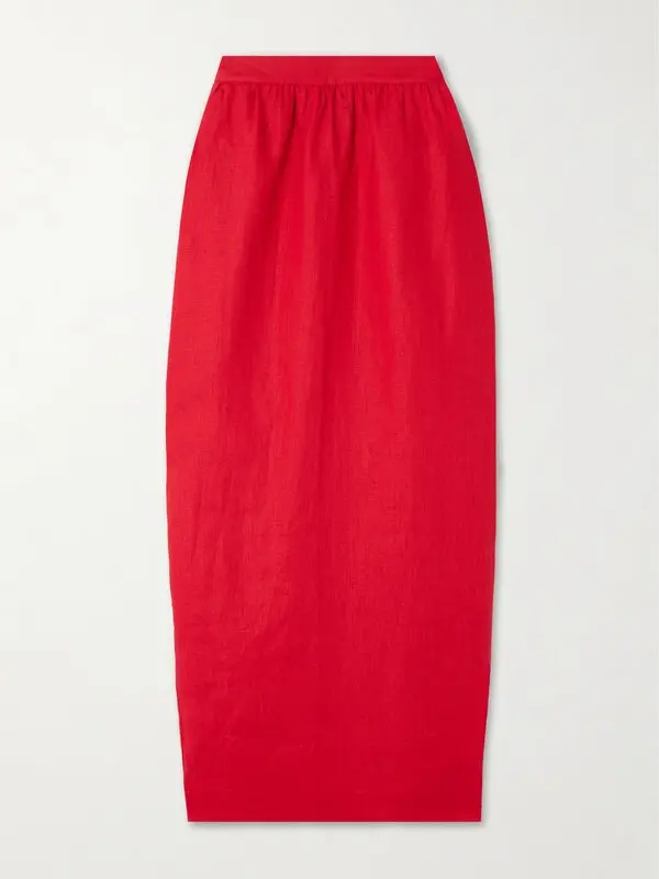Posse Bonnie Linen Midi Skirt