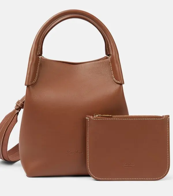 Loro Piana Bale Small Leather Tote Bag - Brown