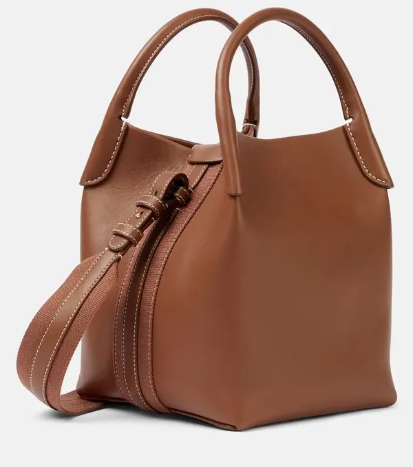 Loro Piana Bale Small Leather Tote Bag - Brown