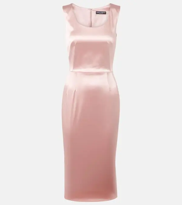 Dolce & Gabbana Satin Midi Dress