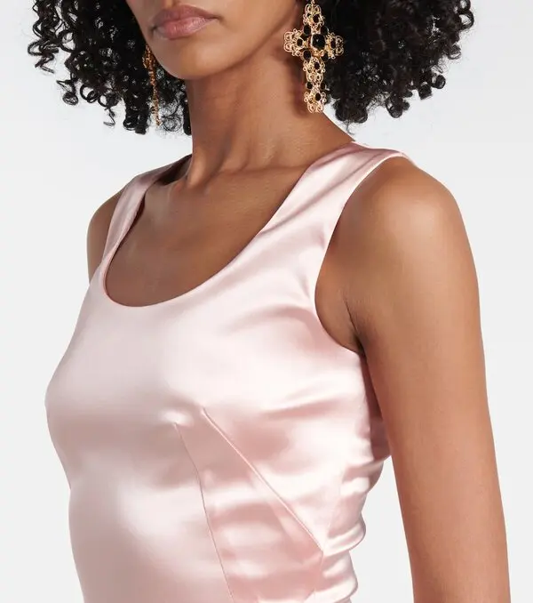 Dolce & Gabbana Satin Midi Dress