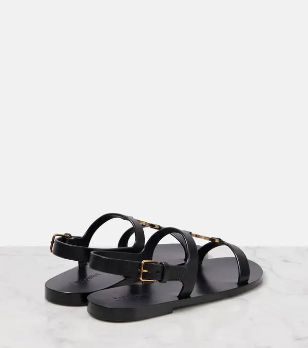 Saint Laurent Cassandra Leather Sandals