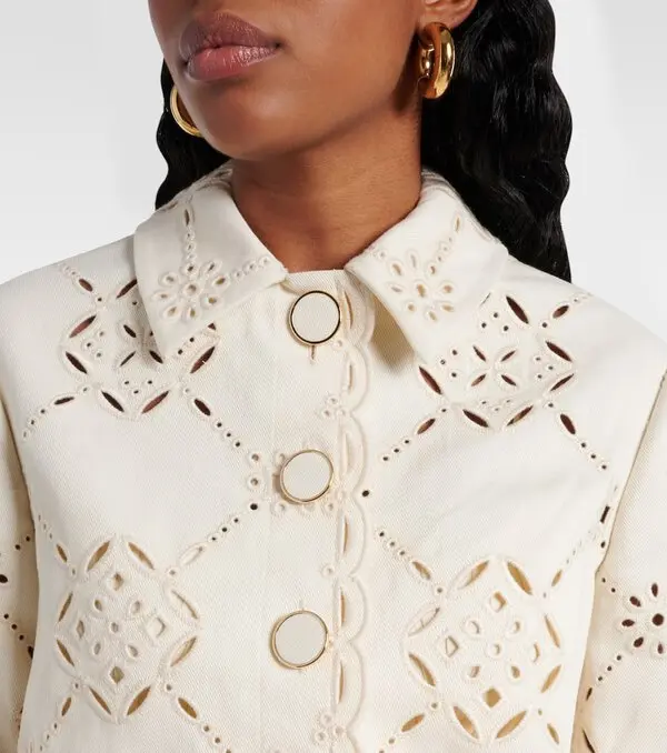 Veronica Beard Adelaide Laser-cut Cropped Jacket