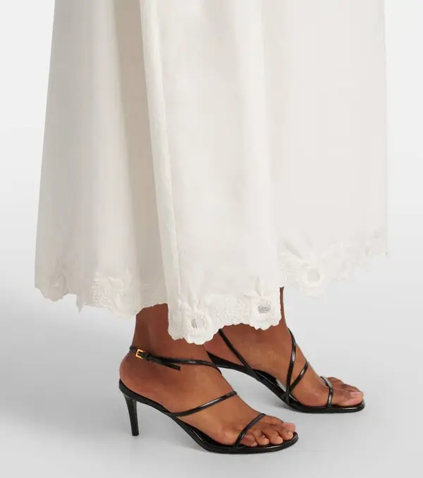 Posse Antoinette Embroidered Maxi Skirt - White