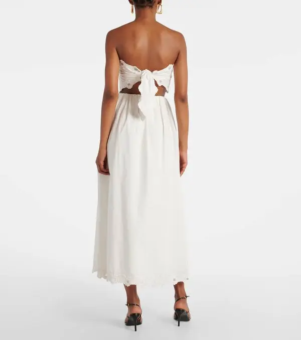 Posse Antoinette Embroidered Maxi Skirt - White