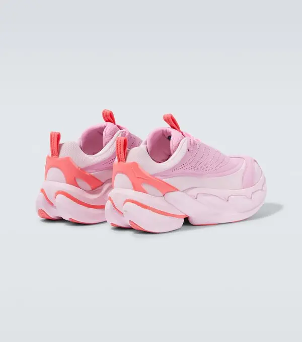 Hoka One One Elevon X Leather And Mesh Sneakers - Pink