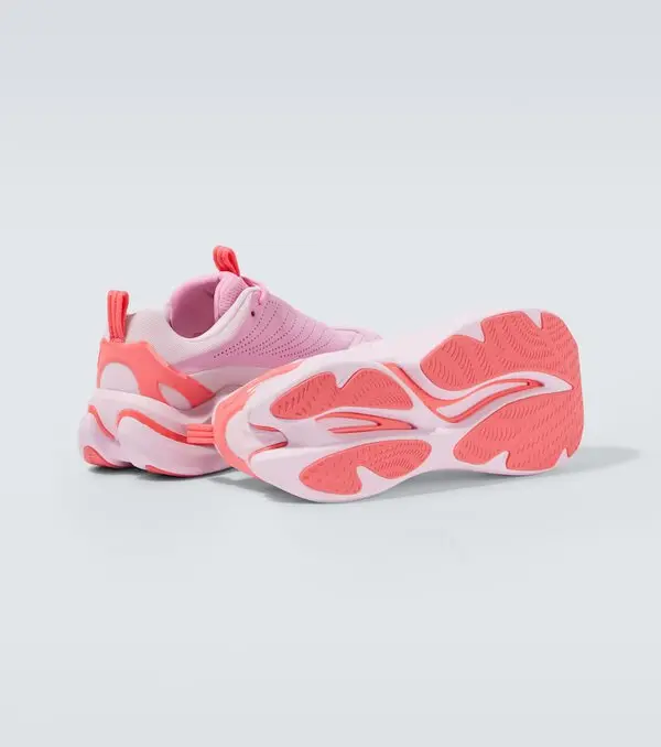 Hoka One One Elevon X Leather And Mesh Sneakers - Pink
