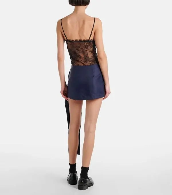 SELF-PORTRAIT Draped Miniskirt