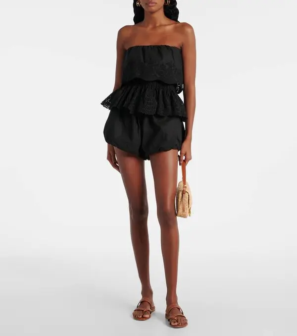 Posse Aurelia Cotton Shorts - Black
