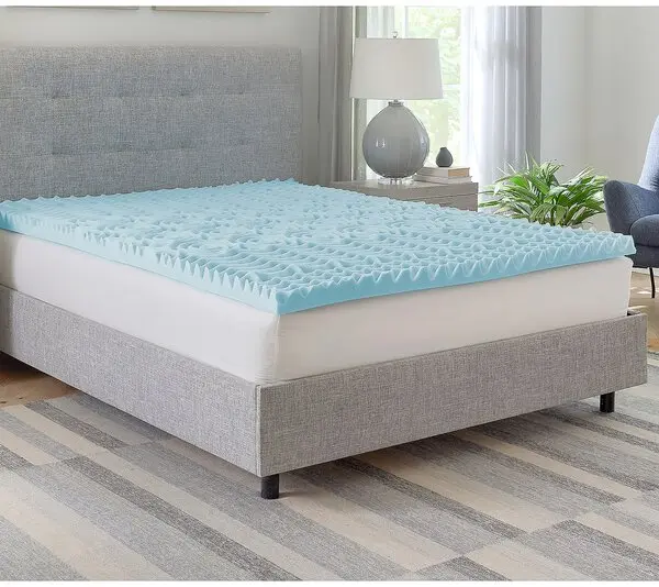 BODIPEDIC 2' Zoned Convoluted Foam Mattress Top Per, Full - One-color