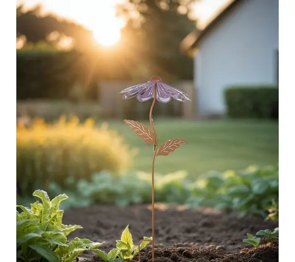 YOUNG'S INC. Young's Metal Coneflower Garden Stake - One-color