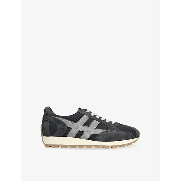 Hogan H671 Brand-embroidered Suede Low-top Trainers