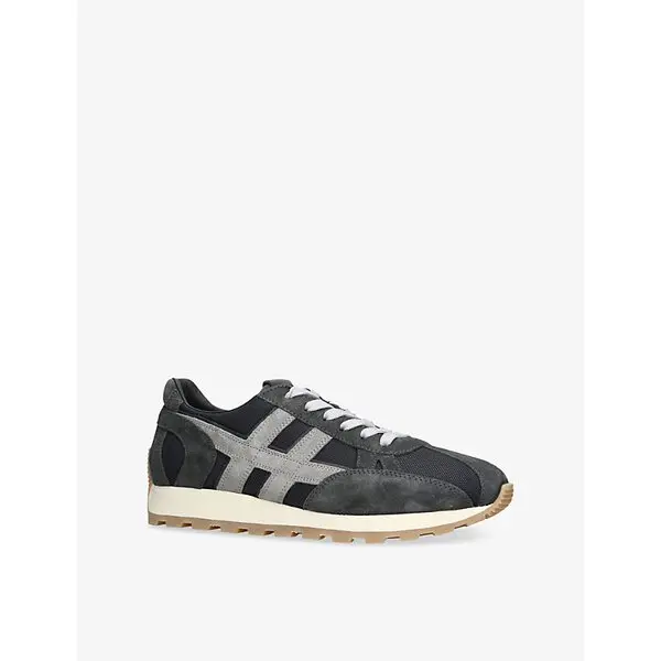 Hogan H671 Brand-embroidered Suede Low-top Trainers