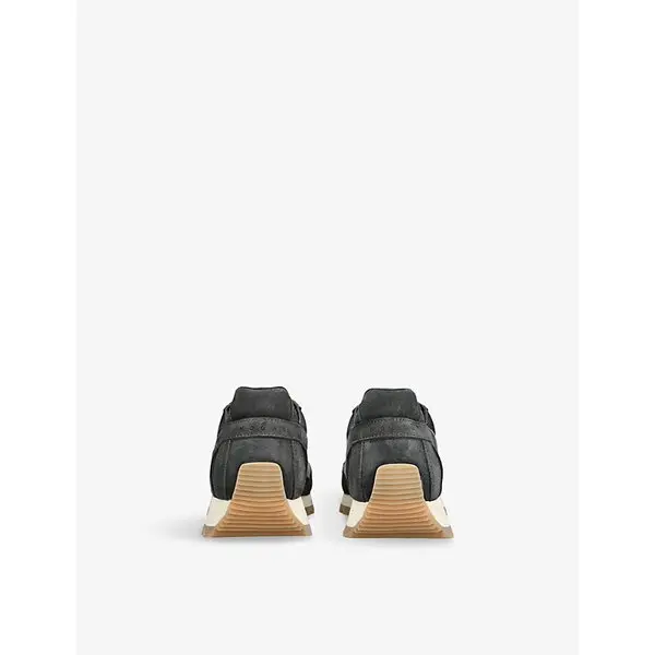 Hogan H671 Brand-embroidered Suede Low-top Trainers