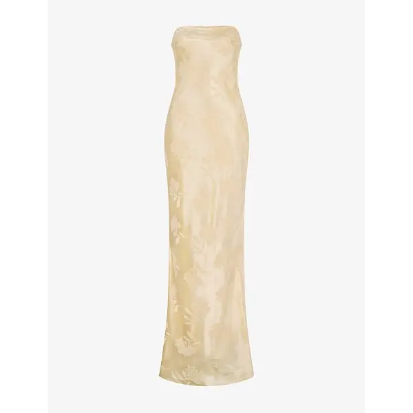 OMNES Amdra Strapless Woven Maxi Dress - Yellow