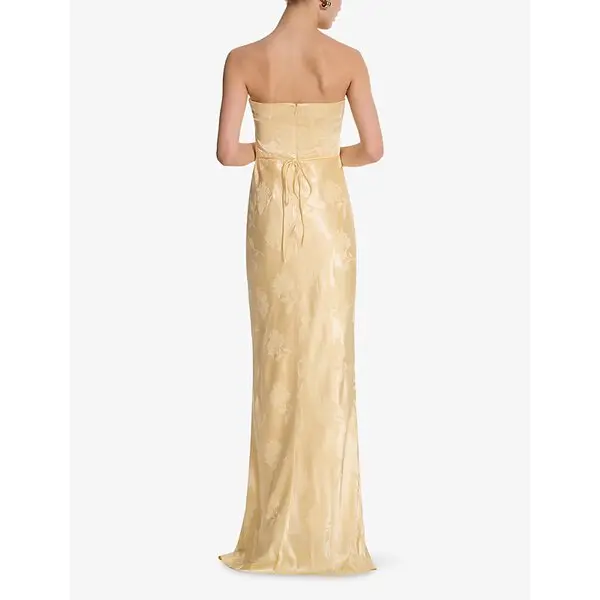 OMNES Amdra Strapless Woven Maxi Dress - Yellow