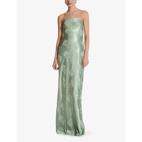 OMNES Amdra Strapless Woven Maxi Dress - Green