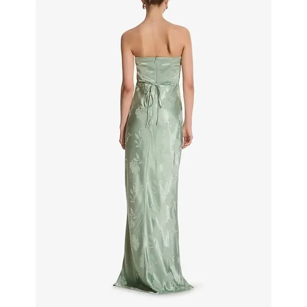 OMNES Amdra Strapless Woven Maxi Dress - Green