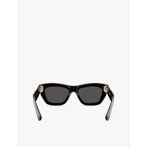 Burberry Be4454 Cat-eye Sunglasses - Black