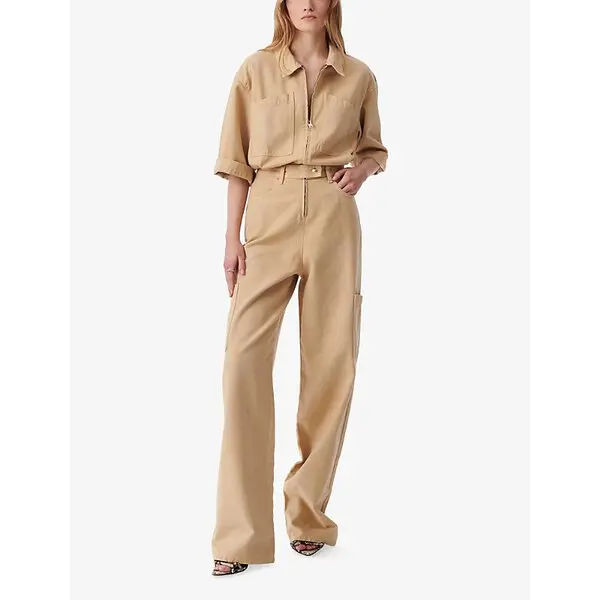 IRO PARIS Maina Short-sleeve Woven Jumpsuit