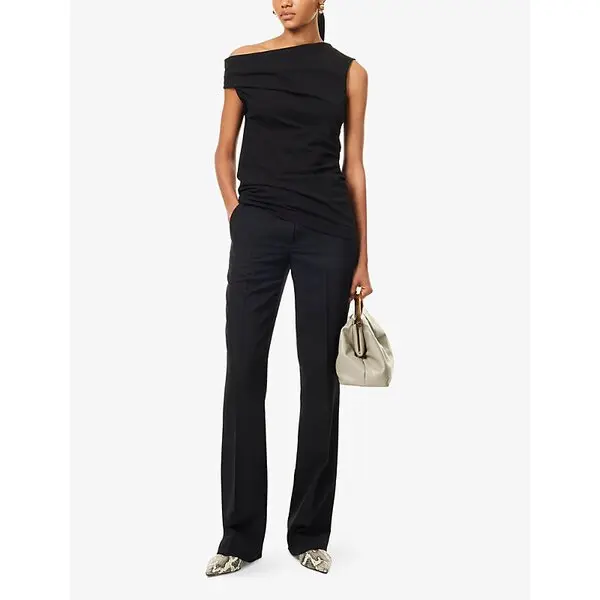 Dries Van Noten Draped Sleeveless Cotton-jersey Top