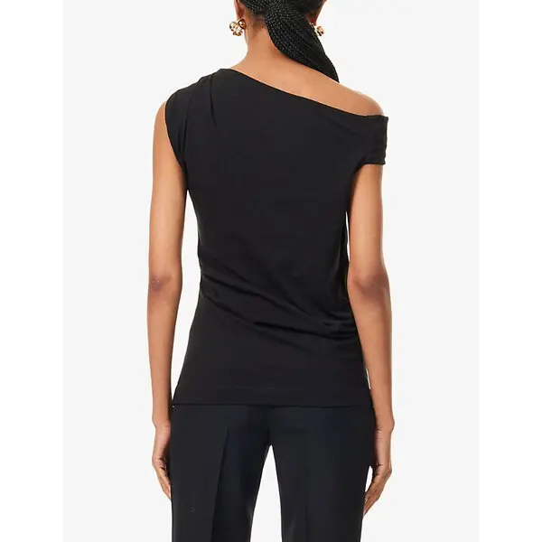 Dries Van Noten Draped Sleeveless Cotton-jersey Top