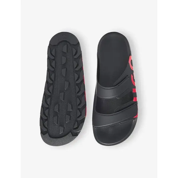 Hugo Logo-print Double-strap Rubber Sandals