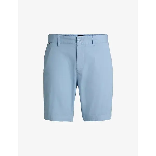 BOSS Straight-leg Slim-fit Stretch-cotton Shorts
